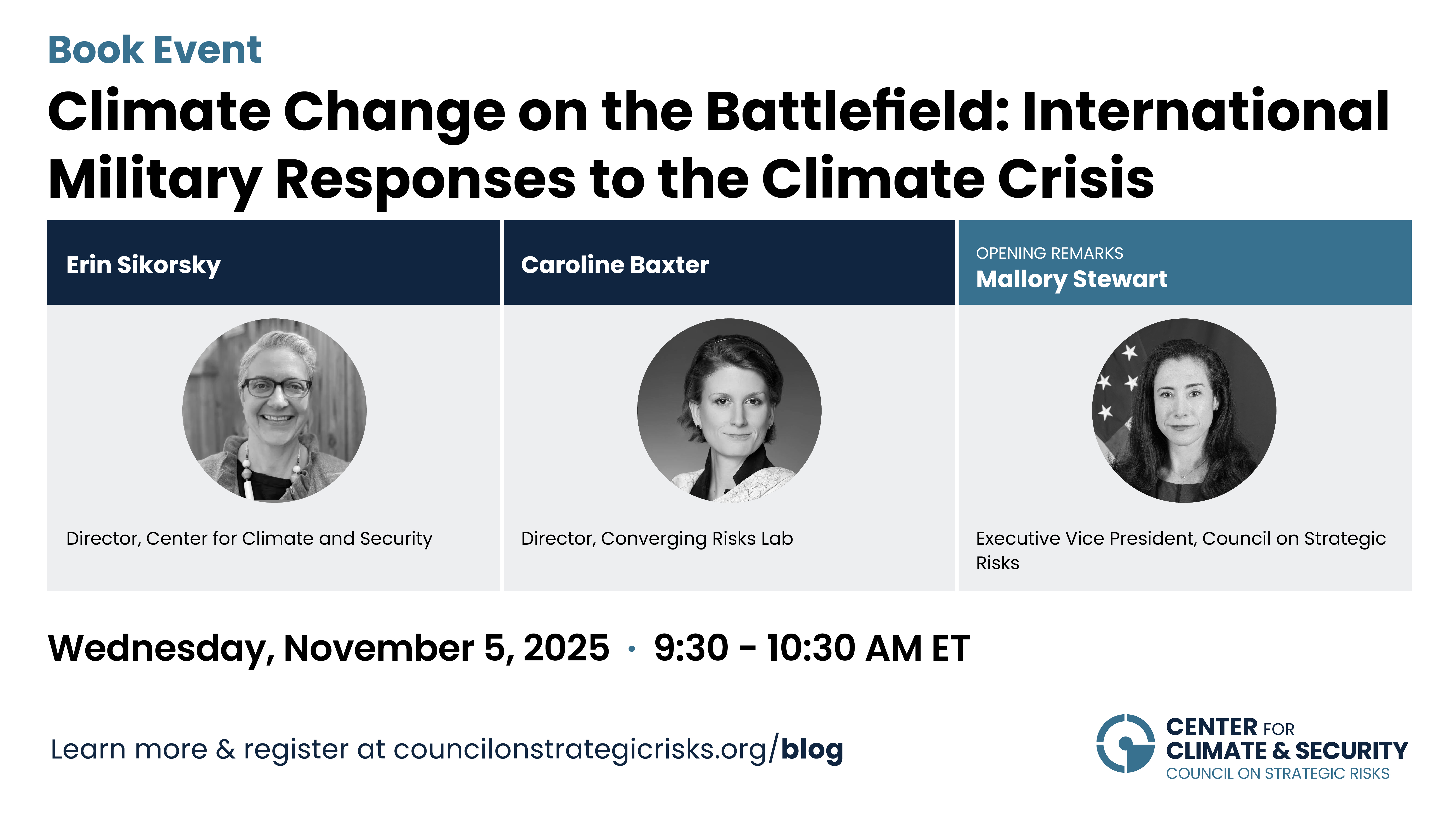 Book Event: Climate Change on the Battlefield: International Military ...